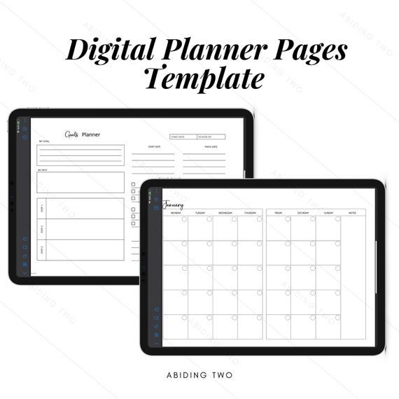Digital Planner Template Pages Digital Planner Custom Digital - Etsy