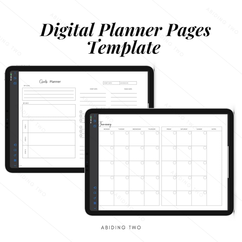 Digital Planner Template Pages, Digital Planner Custom Digital Planner ...