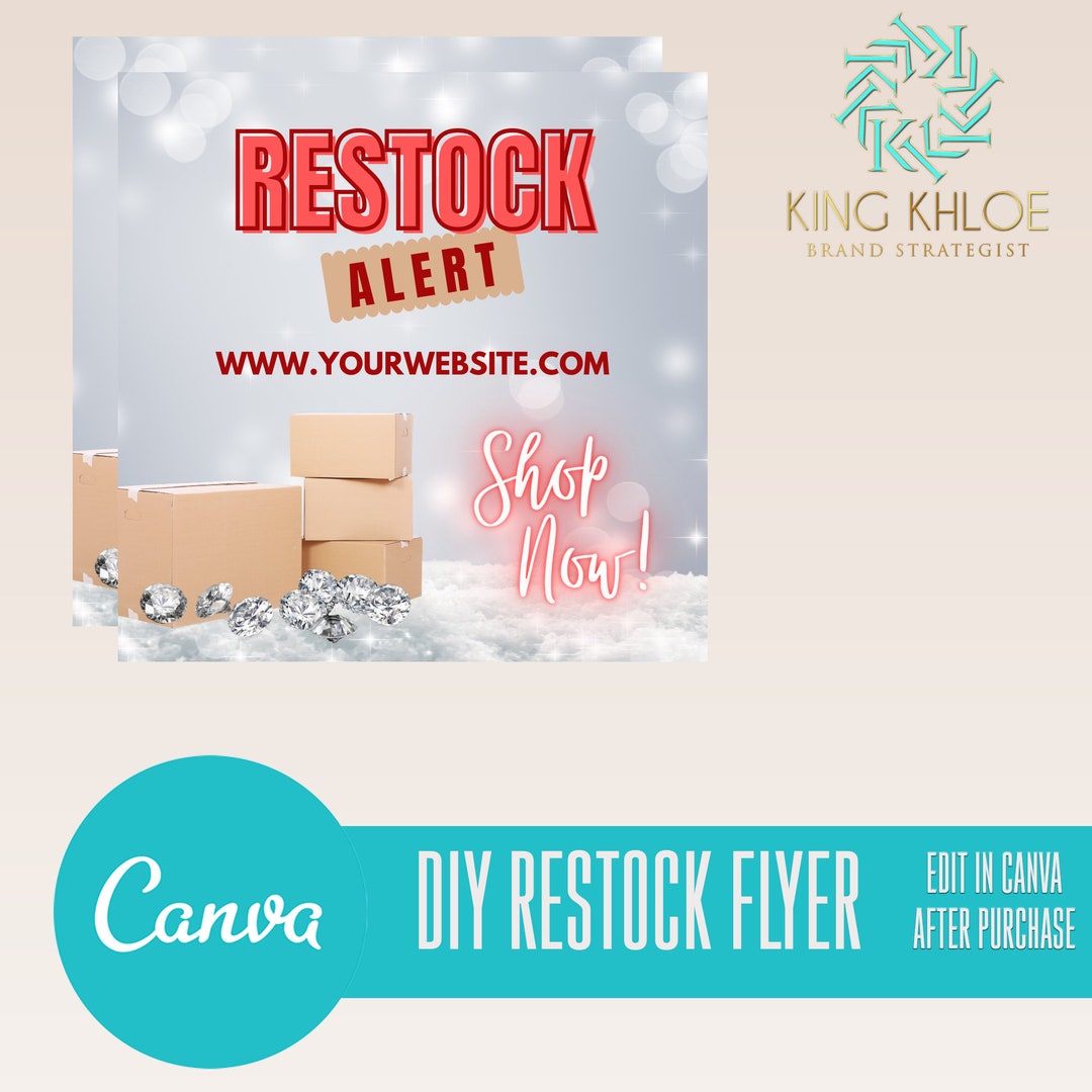 Canva DIY Restock, DIY Restock Flyer - Etsy
