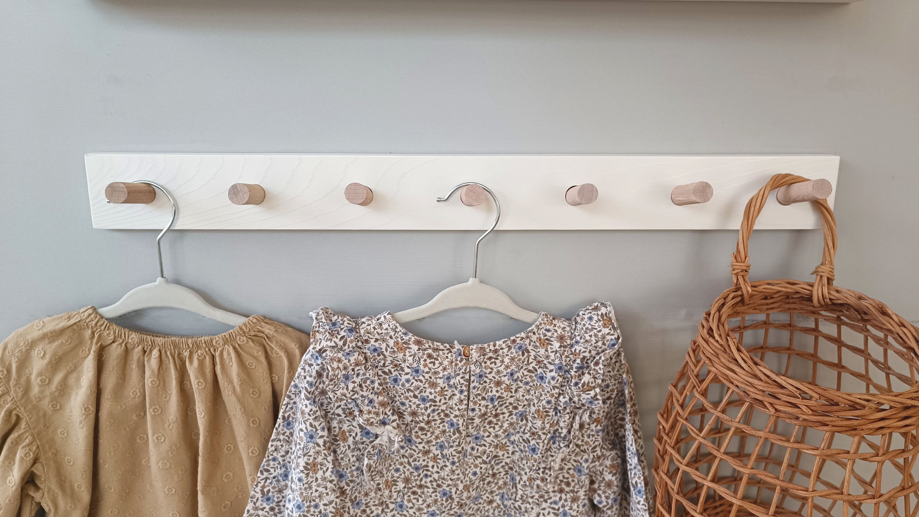 Kids Coat Rack Kids Peg Rail Coat Hanger Wall Decor Wall - Etsy