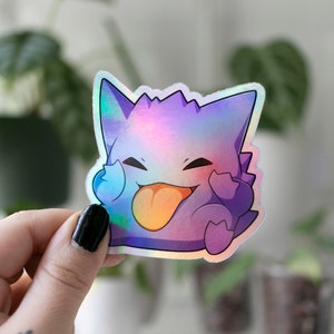 Chibi Gengar Sticker Ghost - Etsy