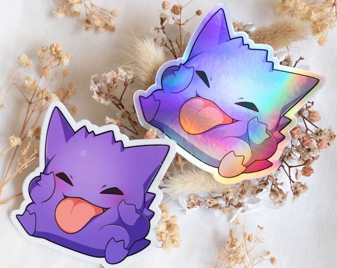 Chibi Gengar Sticker Ghost - Etsy