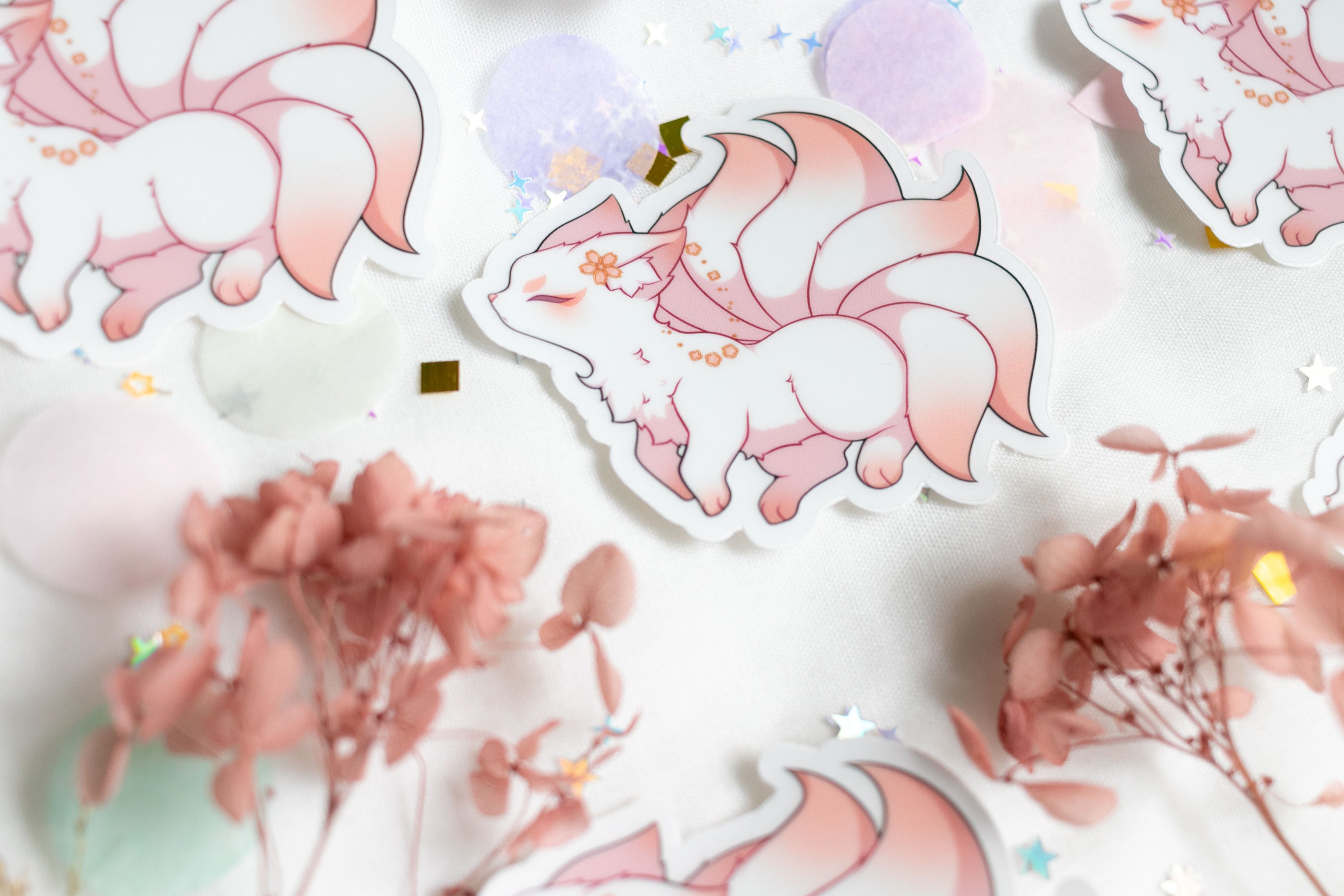Kitsune Sticker Kawaii - Etsy