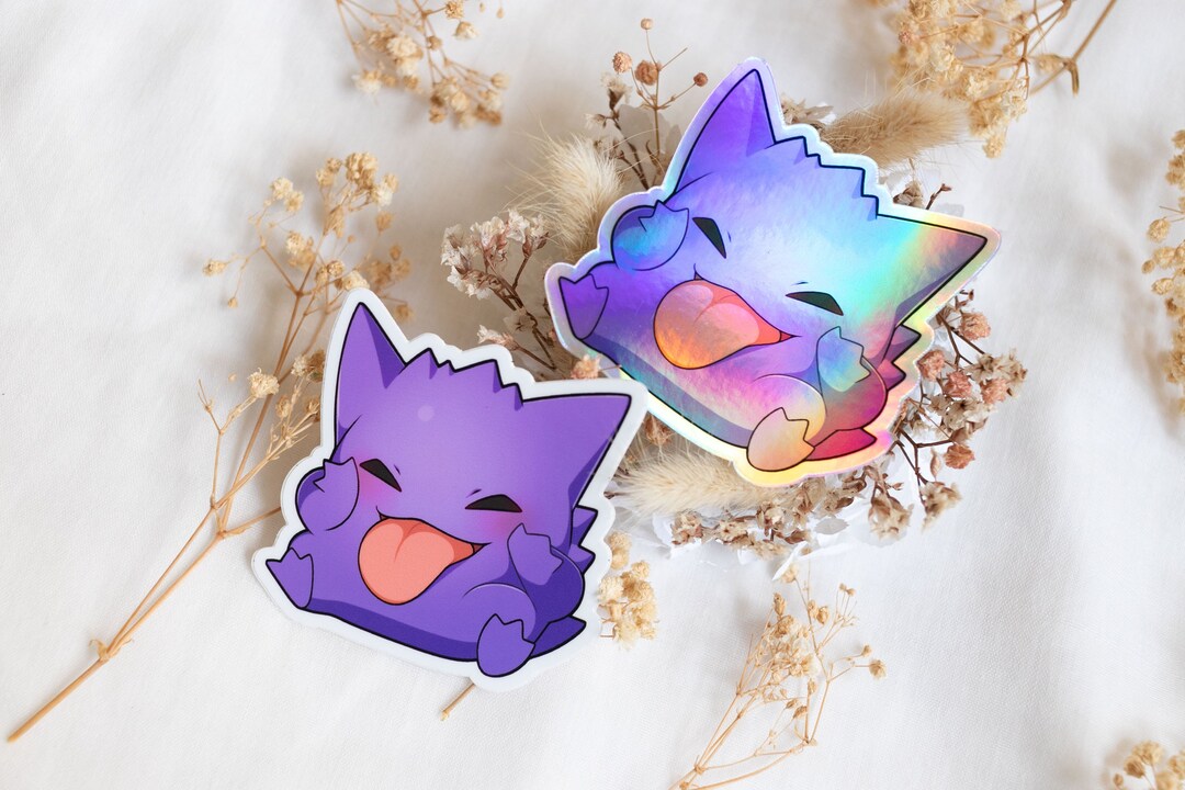 Chibi Gengar Sticker Ghost - Etsy