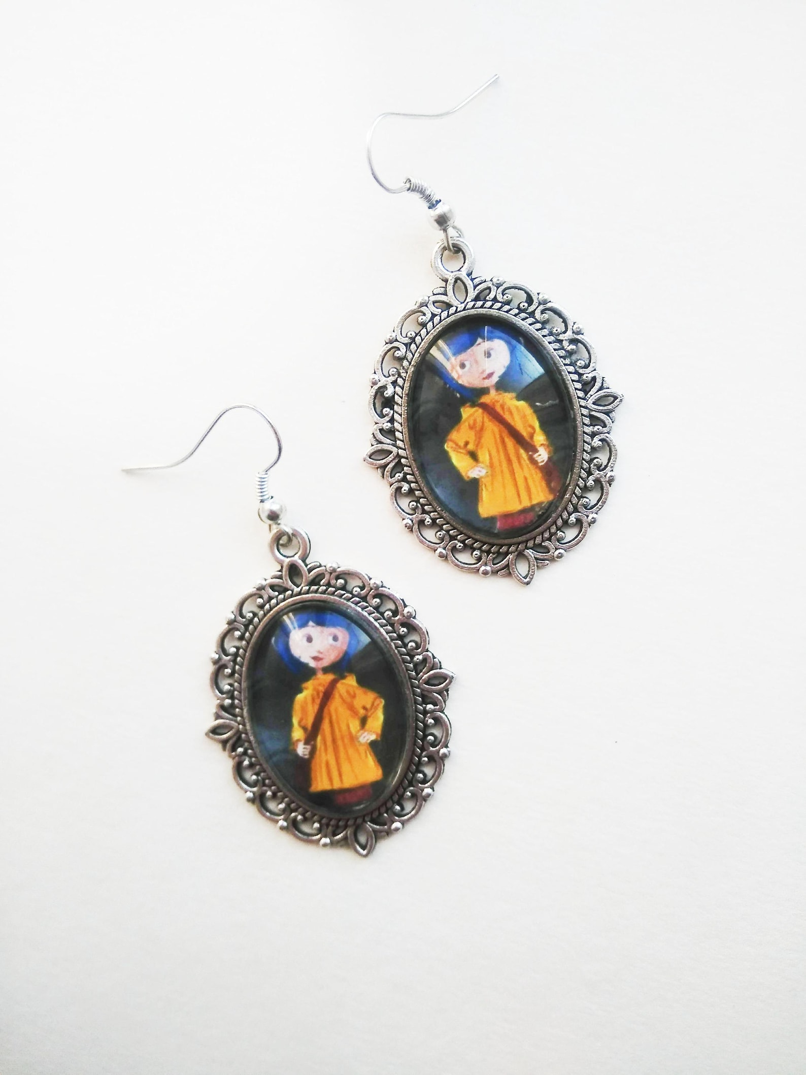 Coraline Dangle Earrings, Coraline Necklace Pendant, Coraline Pin ...
