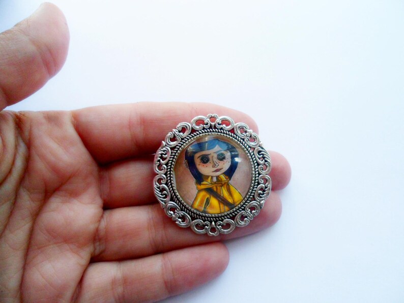 Coraline Dangle Earrings, Coraline Necklace Pendant, Coraline Pin ...
