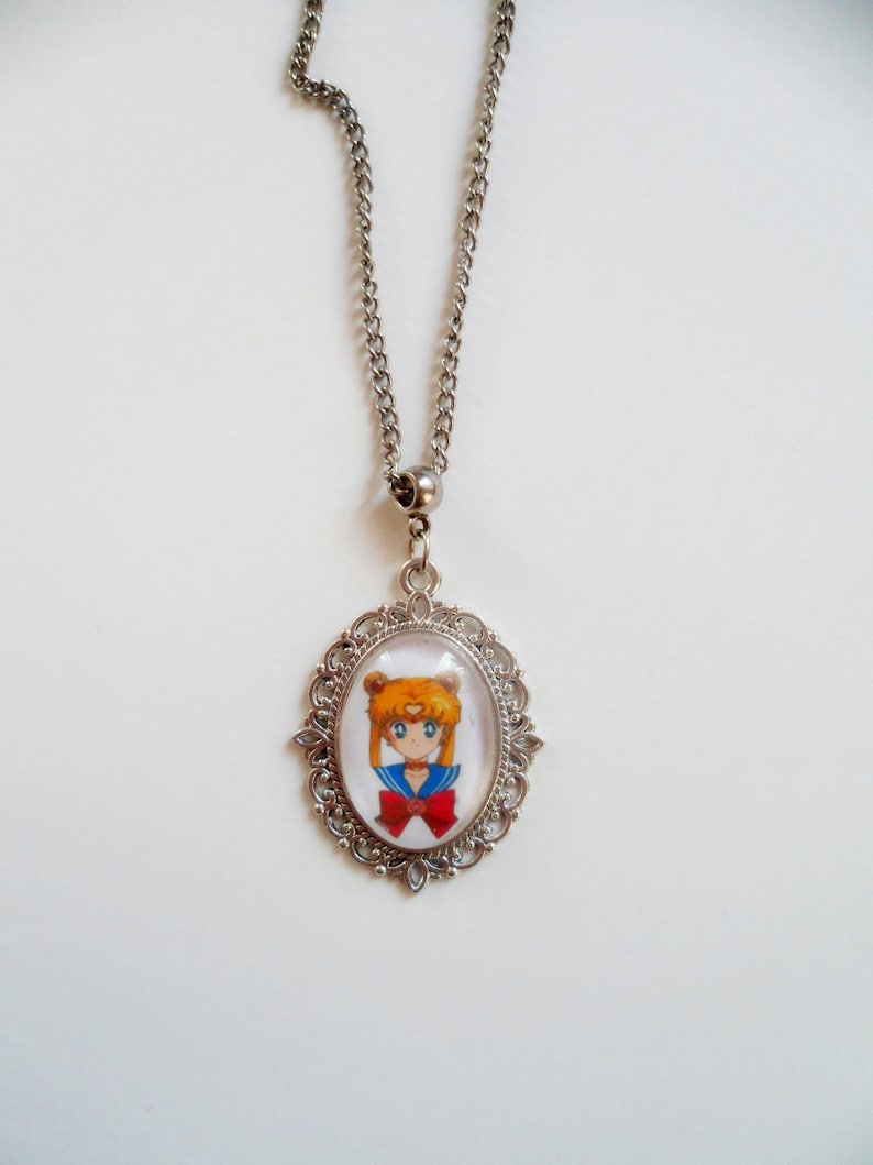 Sailor Moon Necklace, Sailor Venus Sailor Neptune Dangle Earrings ...