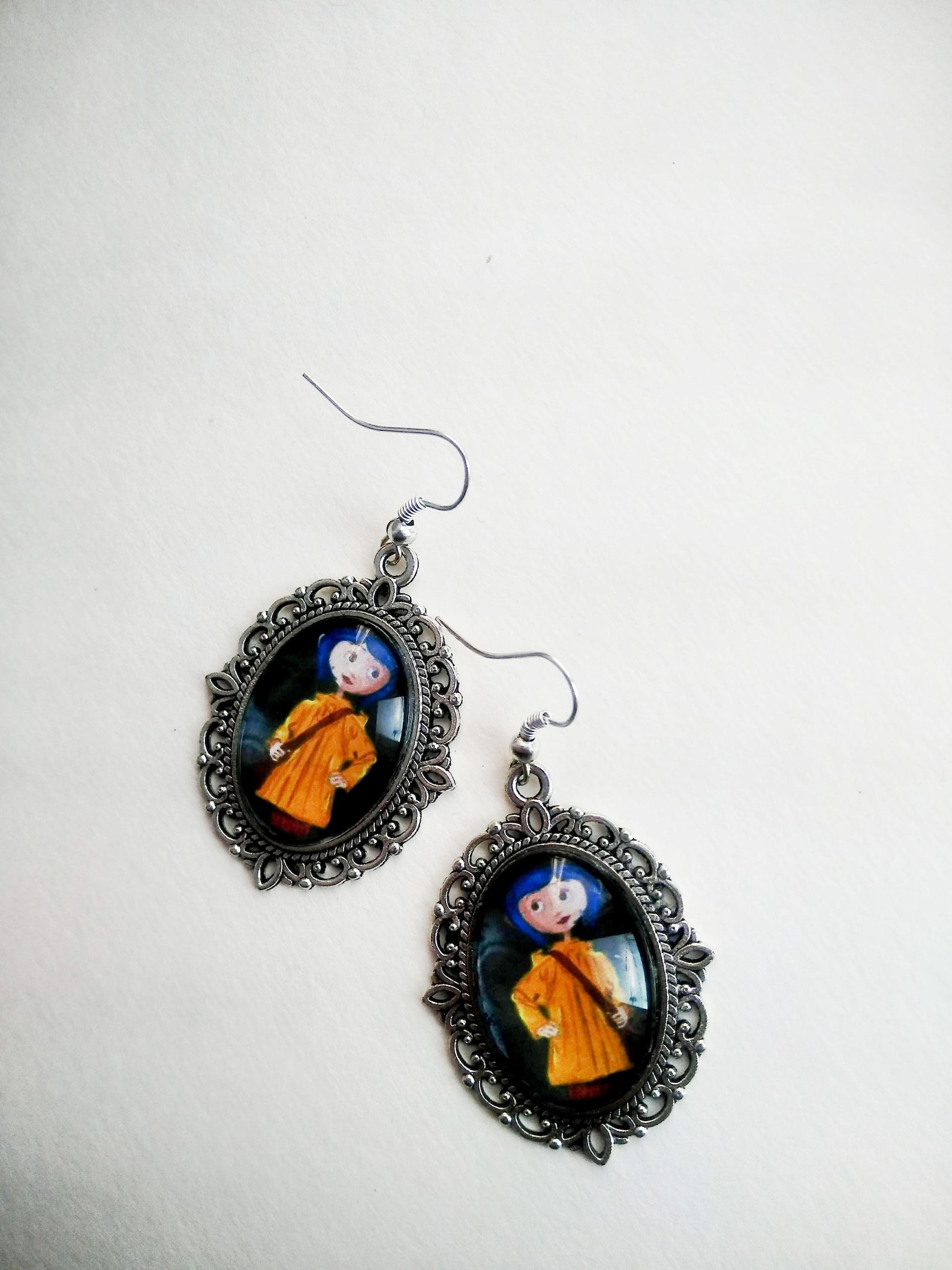 Coraline Dangle Earrings, Coraline Necklace Pendant, Coraline Pin ...