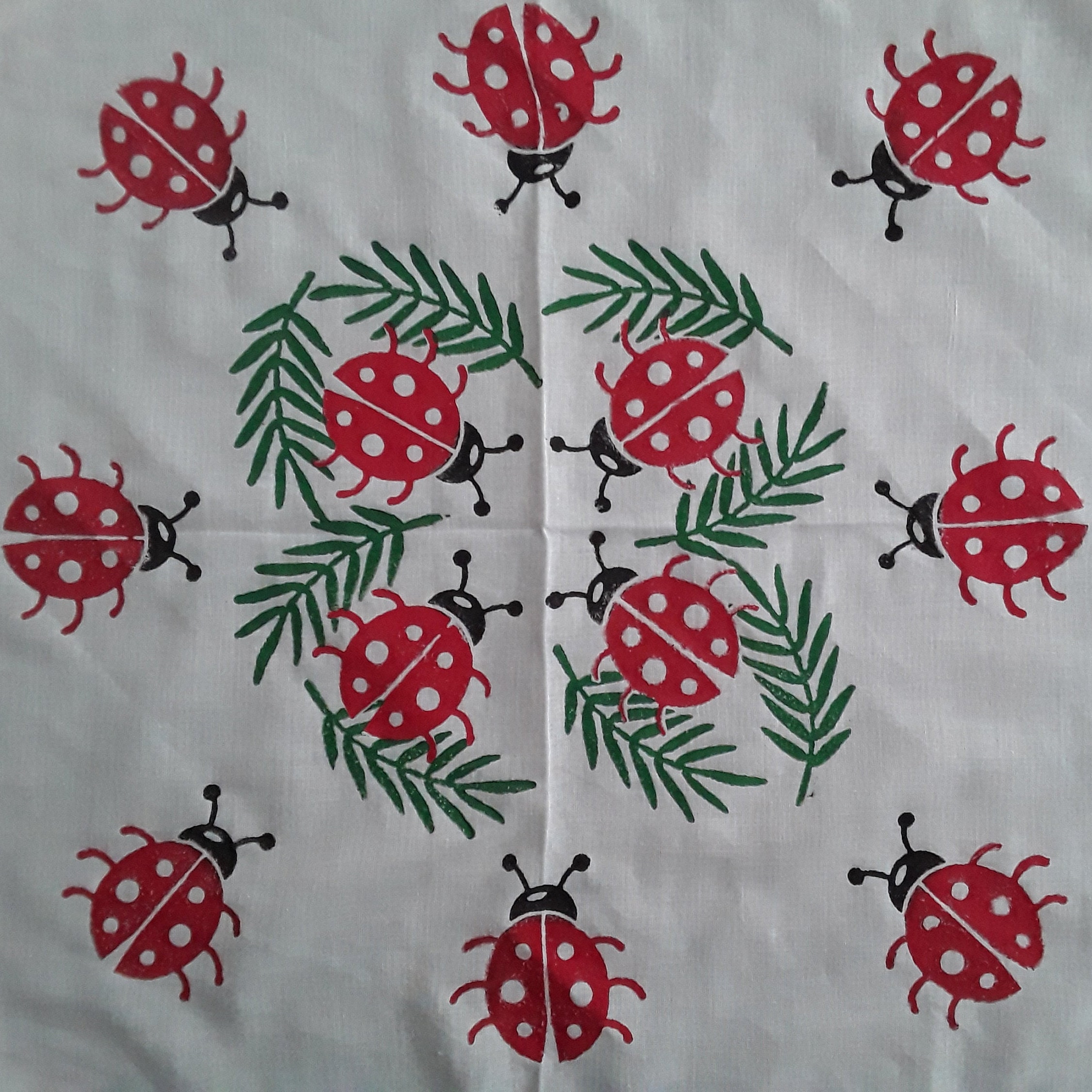 Cotton Ladybug Bandana, Headband Scarf, Ladybug Gift, Holiday Gift for ...