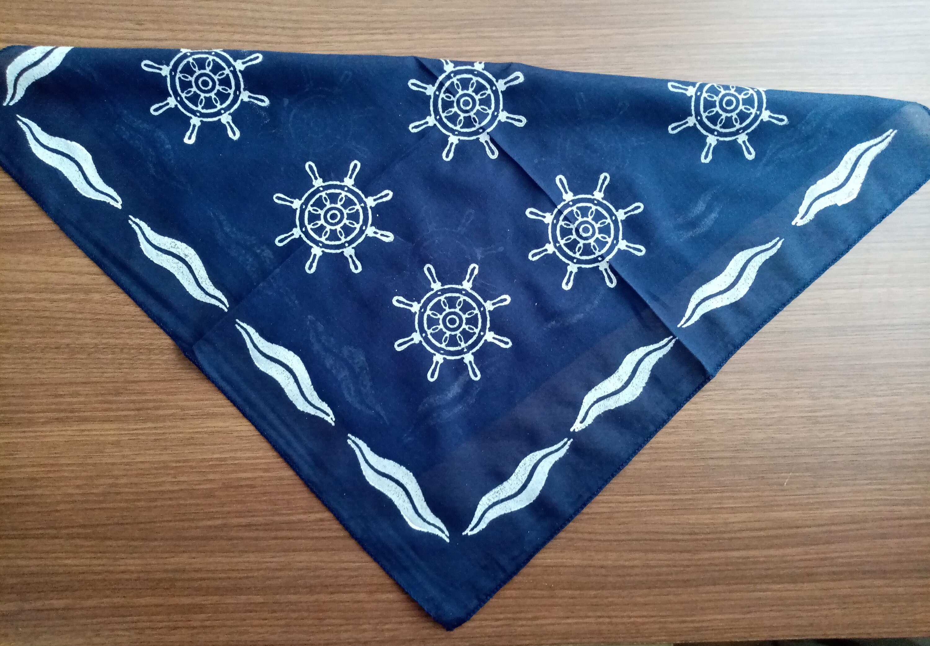 Navy Blue Cotton Bandana for Men, Mens Christmas Gifts , Boho Neck ...