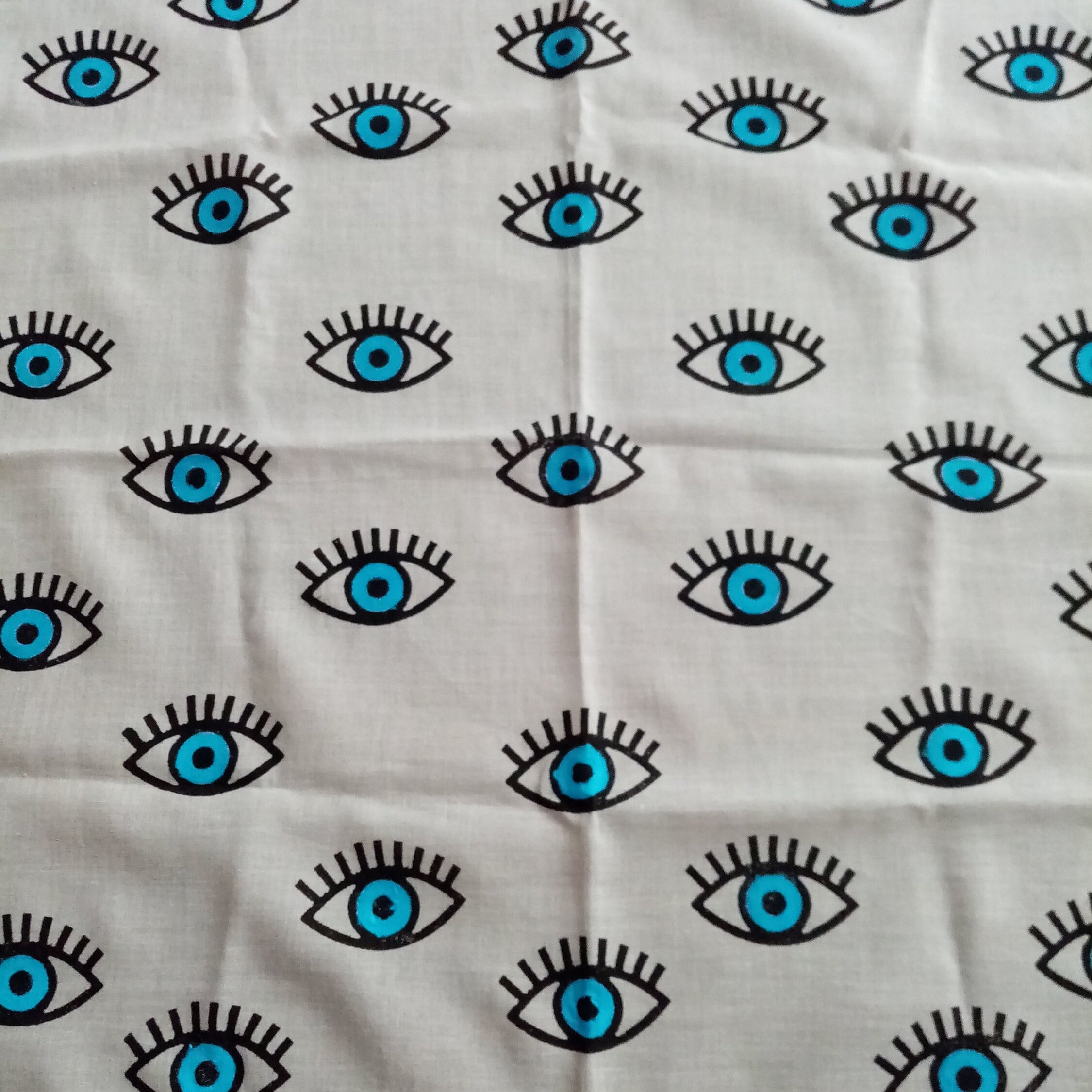 Blue Evil Eye Print Bandana, Unique Gifts for Women, Bandanas Evil Eye ...