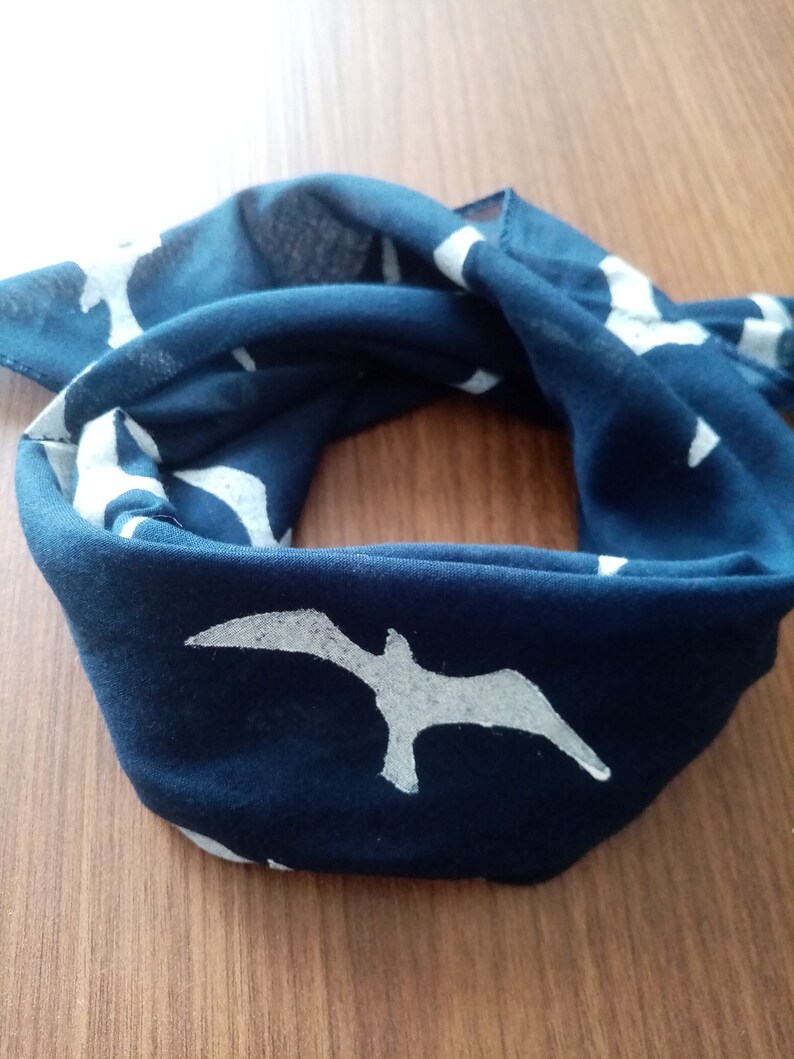 Navy Blue Bandana for Men, Sea Theme Headbands, Summer Bandanas, Hand ...