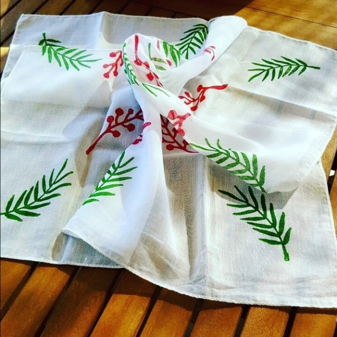 Nature Lovers Bandanas, White Neck Scarf, Boho Hippie Bandana ...