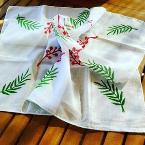 Nature Lovers Bandanas, White Neck Scarf, Boho Hippie Bandana ...