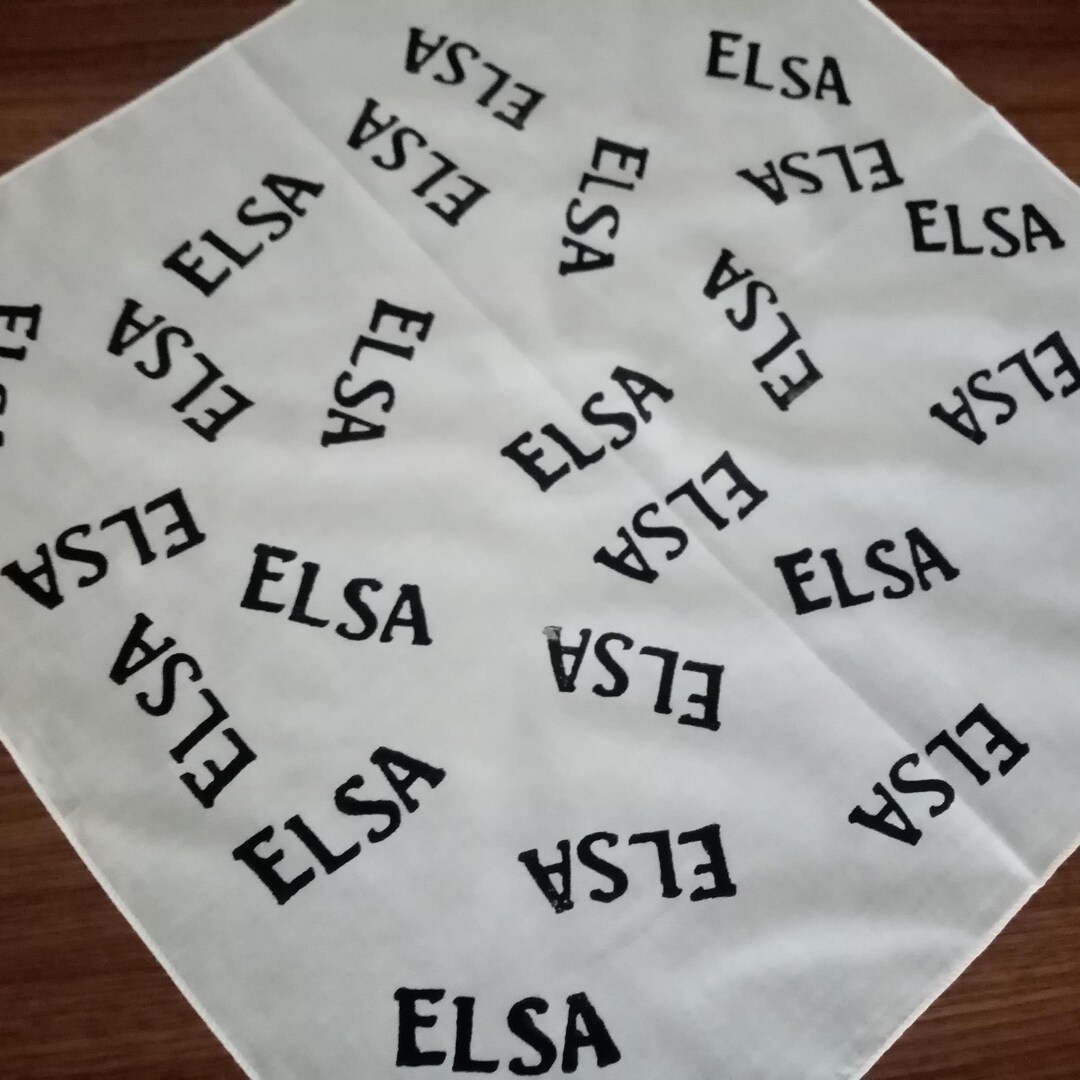 Personalized Cotton Name Bandana, Custom Sentences , Spesicial White ...