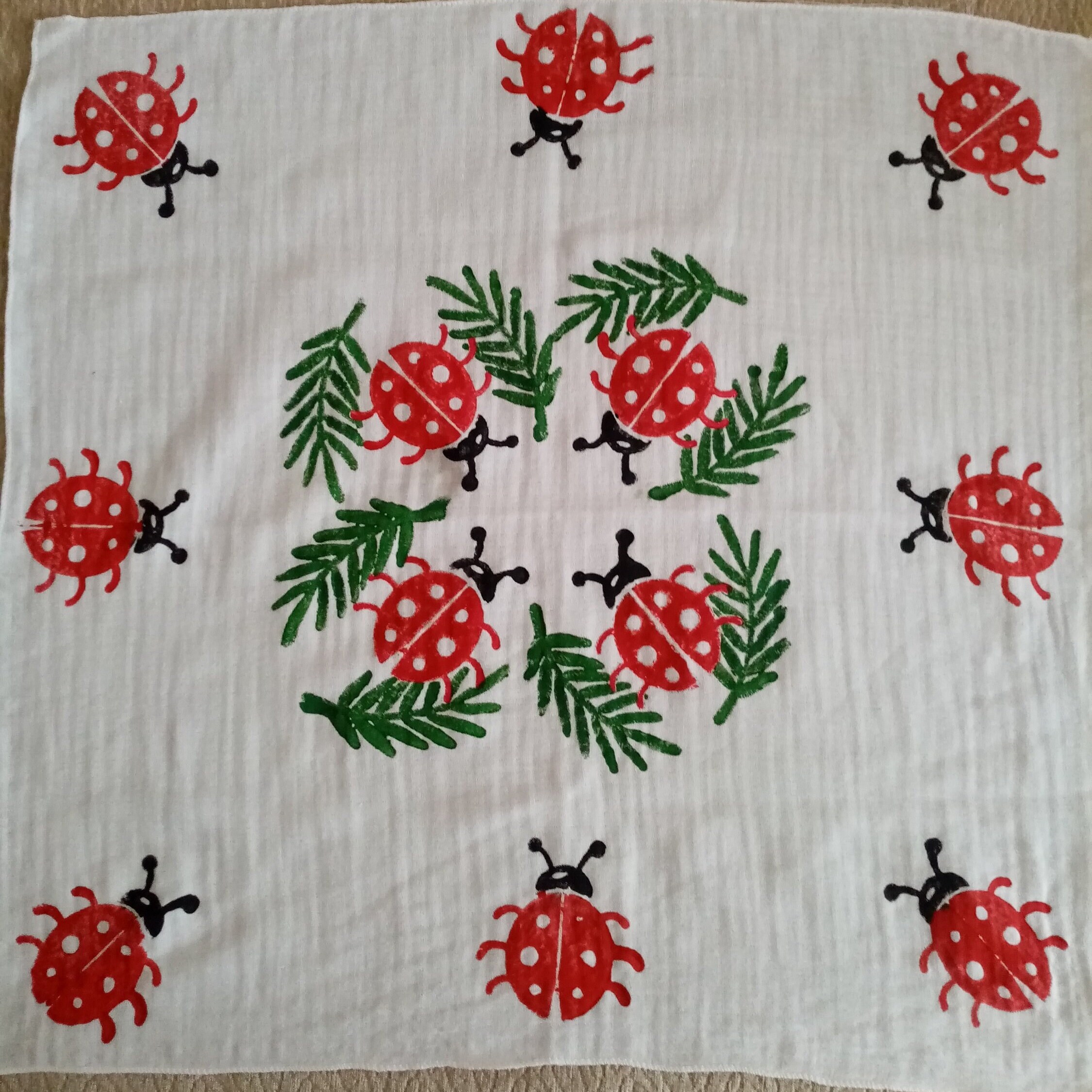 Cotton Ladybug Bandana, Headband Scarf, Ladybug Gift, Holiday Gift for ...