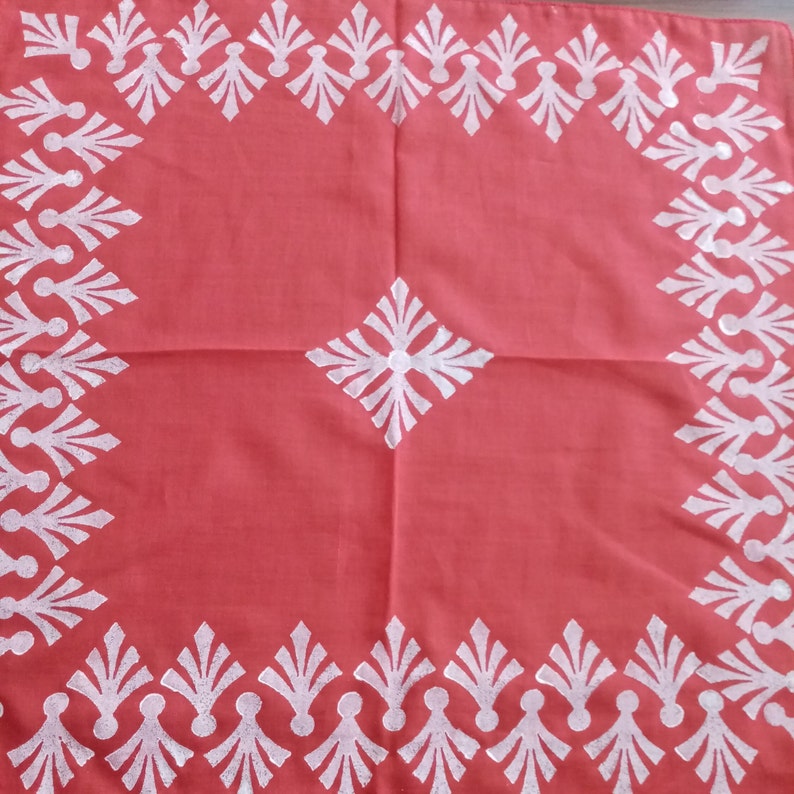 Boho Red Bandana, Headband Scarf,cotton Red Neck Scarf,modern Small ...