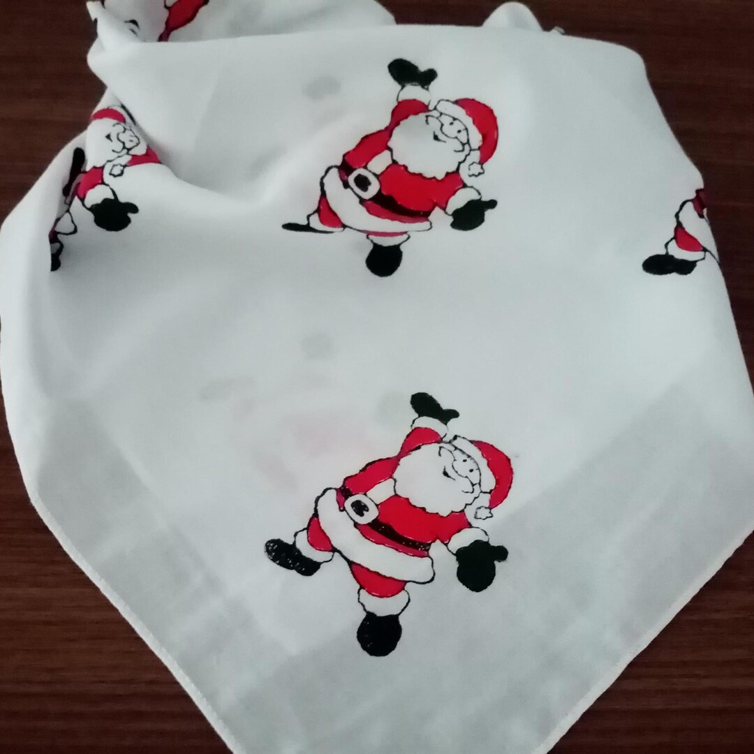 Cotton Santa Bandana, Christmas Scarf, Party Accessories, Santa Gift ...