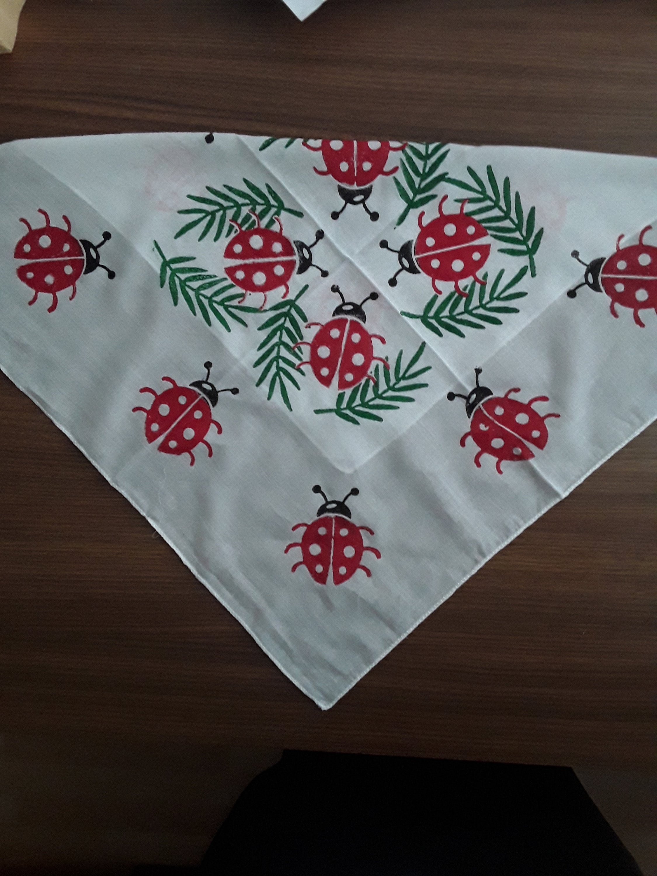 Cotton Ladybug Bandana, Headband Scarf, Ladybug Gift, Holiday Gift for ...