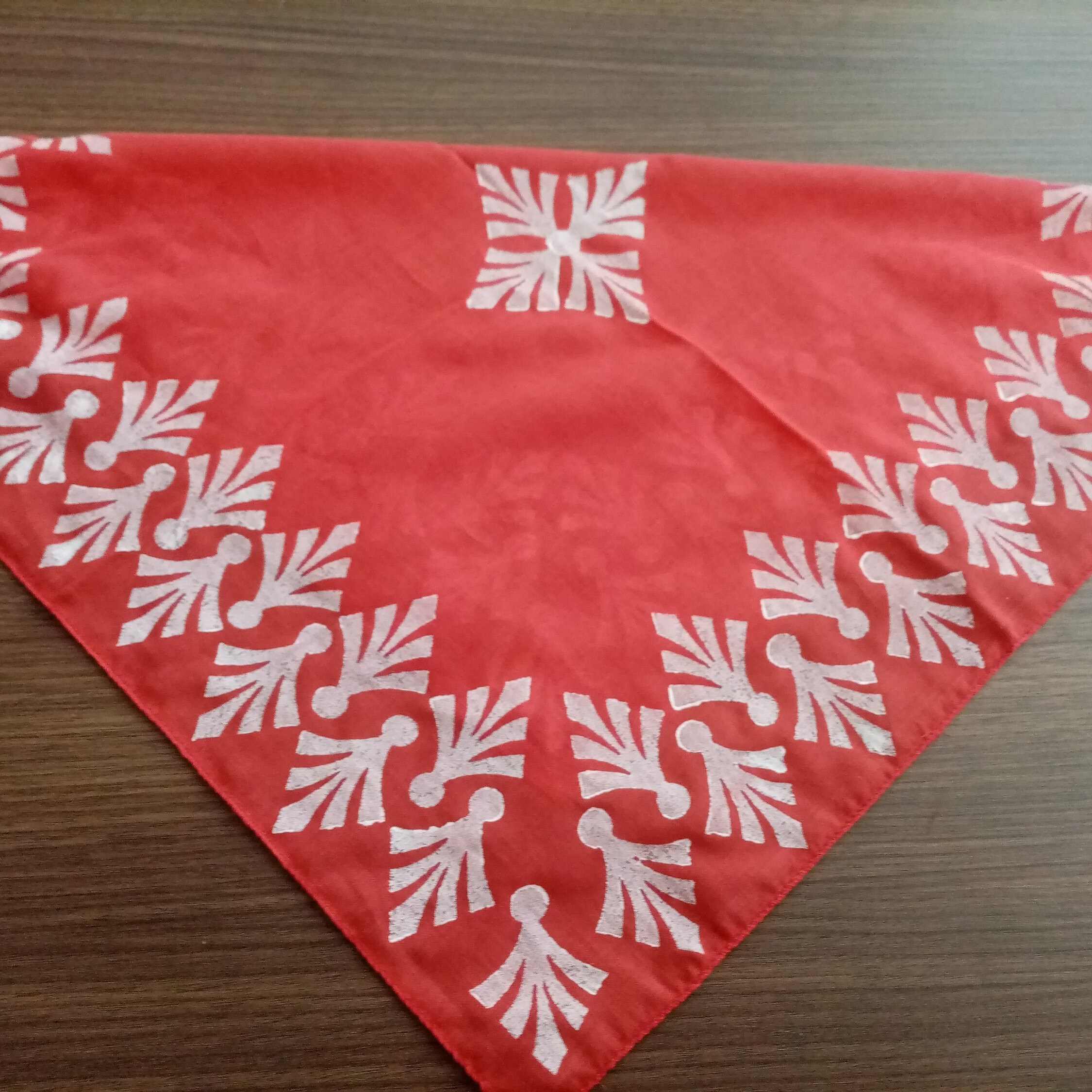 Boho Red Bandana, Headband Scarf,cotton Red Neck Scarf,modern Small ...