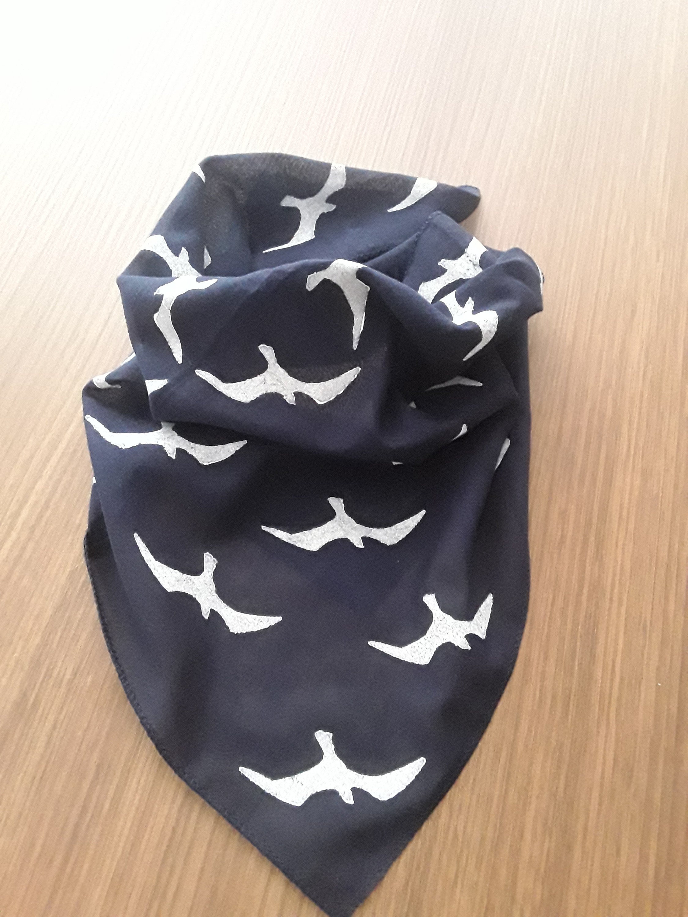 Navy Blue Bandana for Men, Sea Theme Headbands, Summer Bandanas, Hand ...
