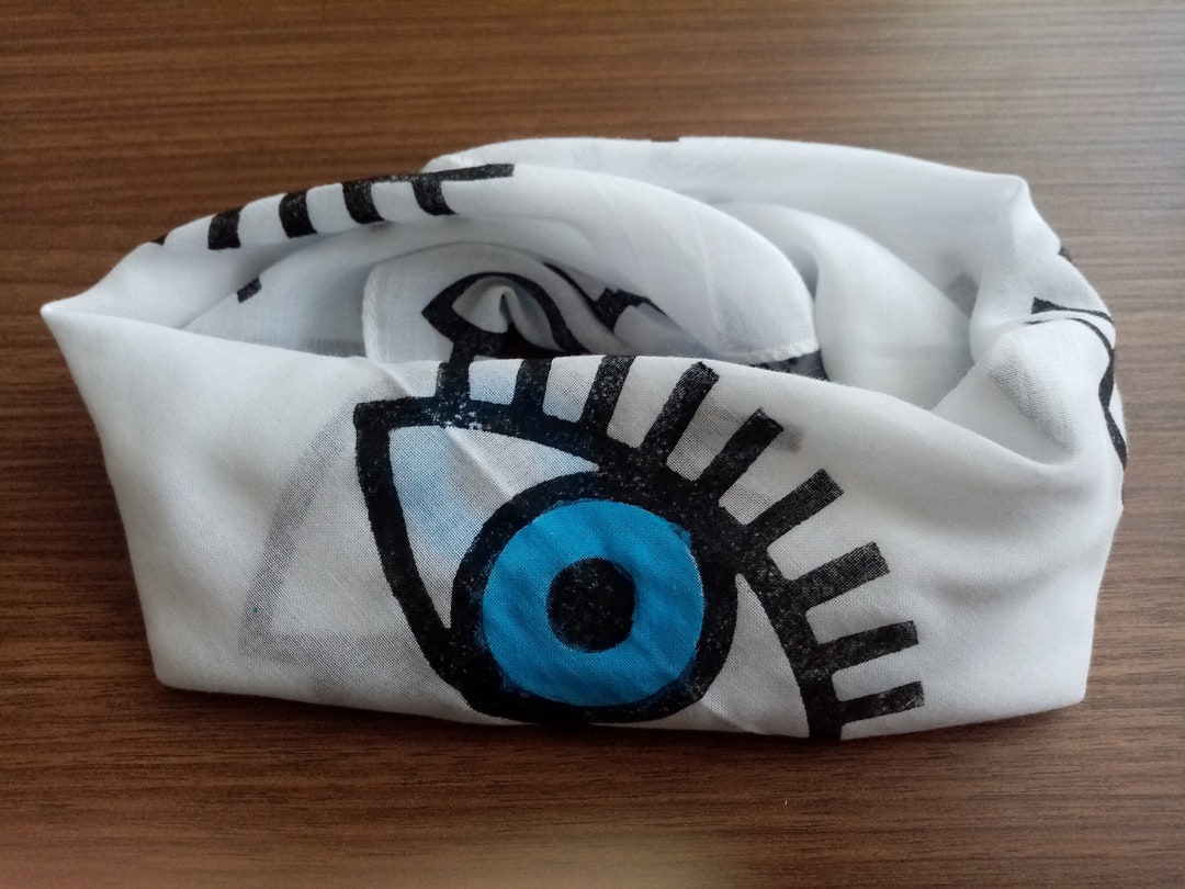 Blue Evil Eye Print Bandana Unique Gifts for Women Bandanas - Etsy