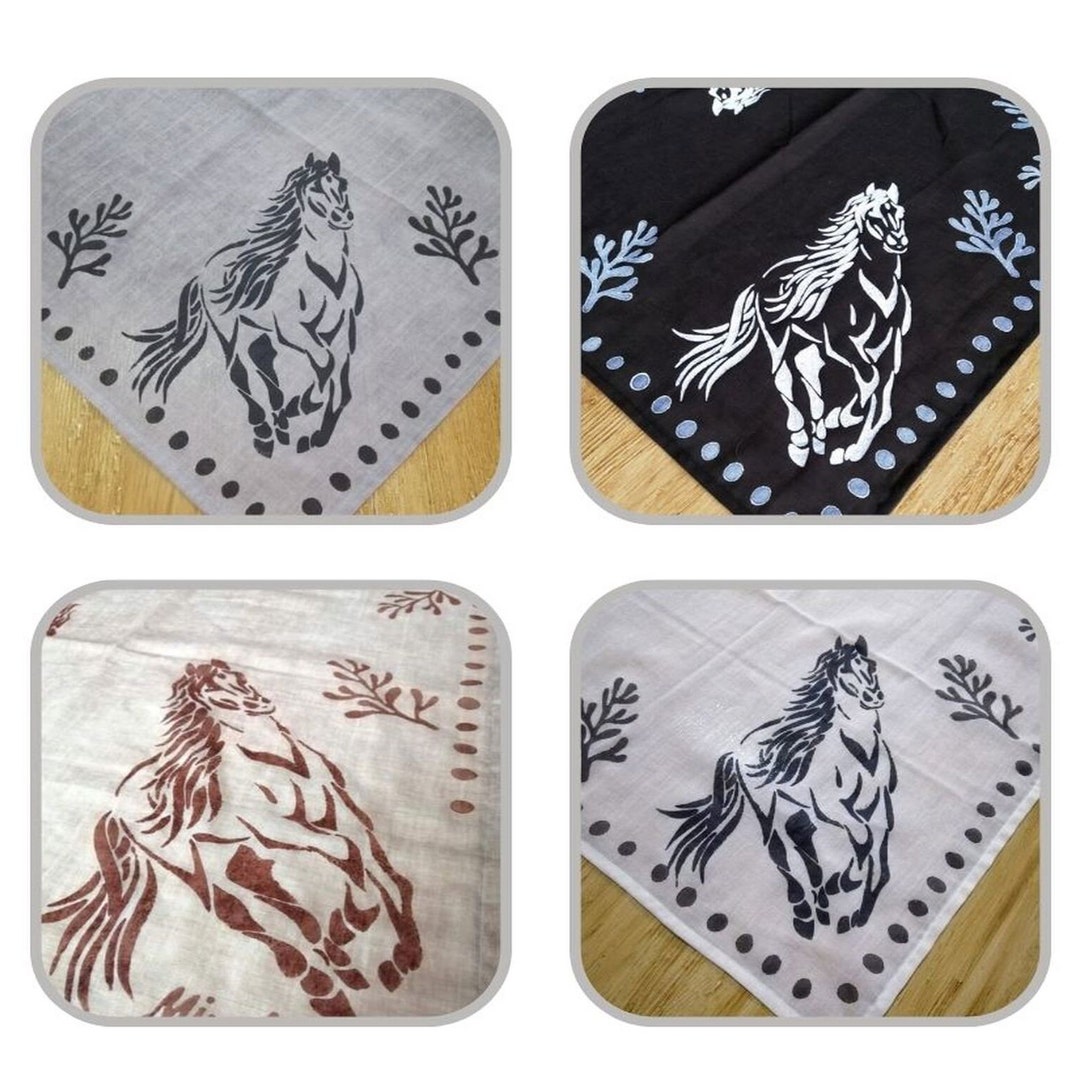 Bundle of Cowboy Neck Scarf, Western Horse Bandana, Riding Neckerchief ...