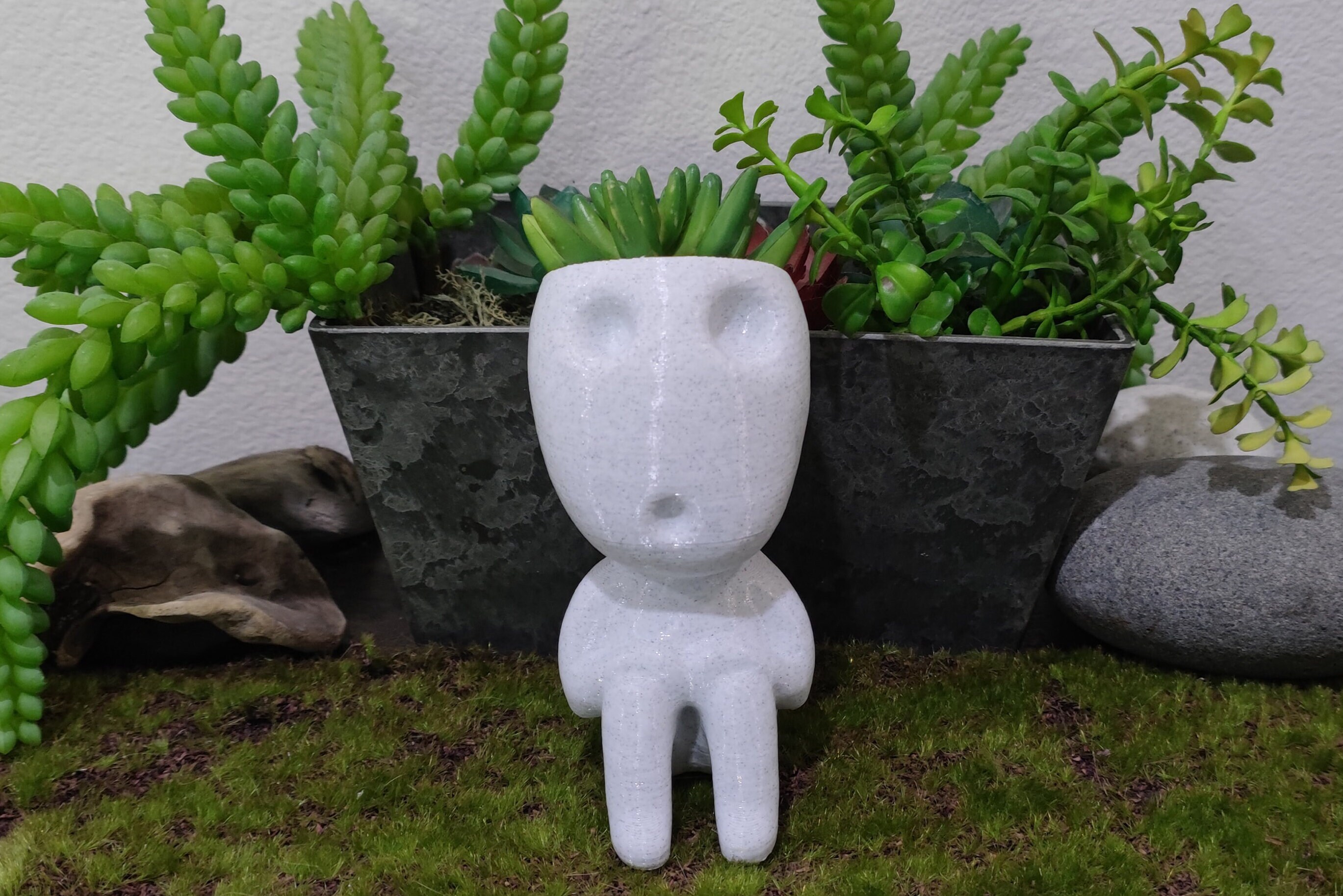 Kodama Japanese Tree Spirit Planter Succulent Air Plant Long Face - Etsy