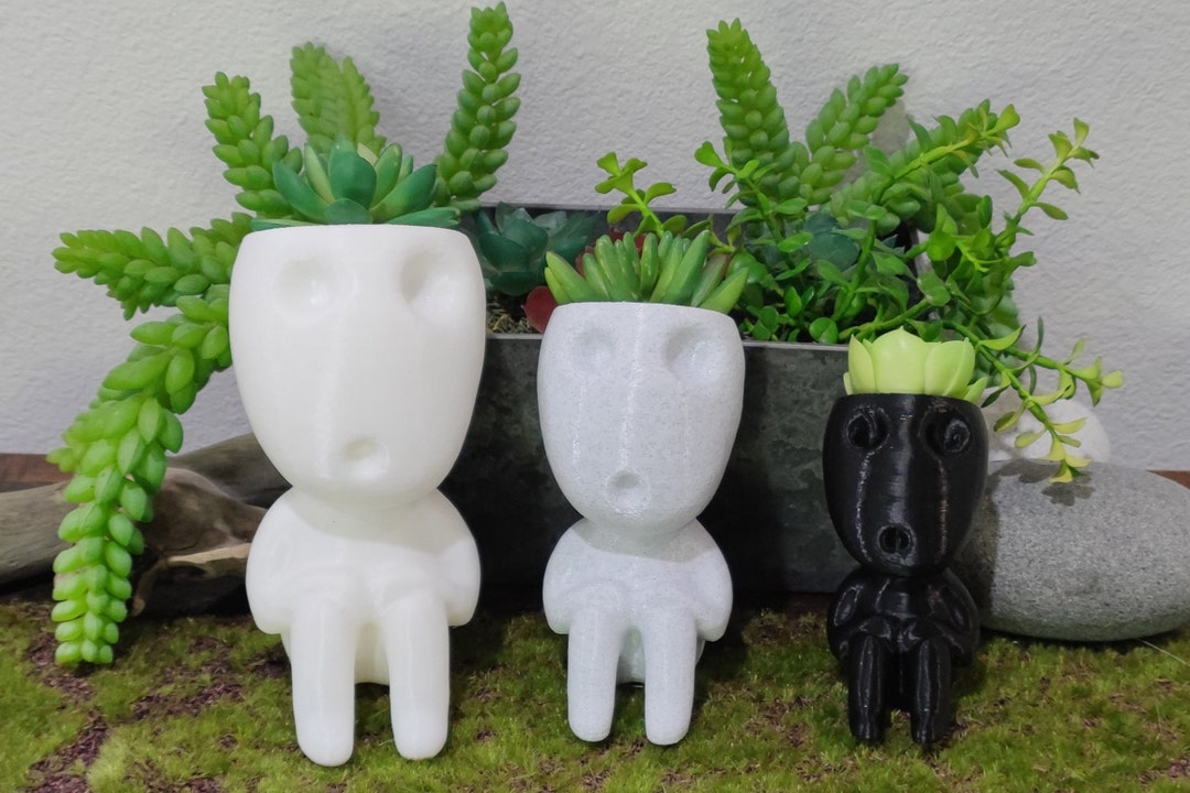 Kodama Japanese Tree Spirit Planter Succulent Air Plant Long Face - Etsy