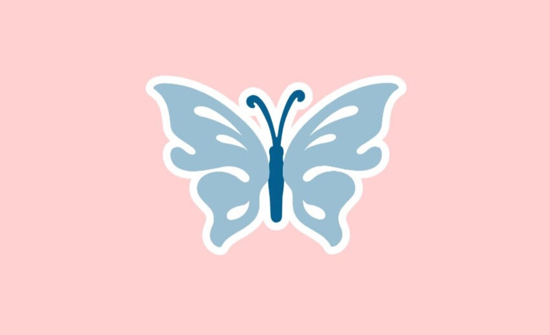 Blue Butterfly Sticker ~ Waterproof ~ Laptop ~ Water Bottle ~ Decal ...