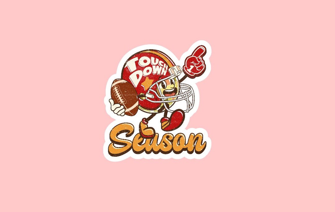 Touchdown Season Sticker ~ Waterproof ~ Fall ~ Sports ~ Laptop ~ Water ...