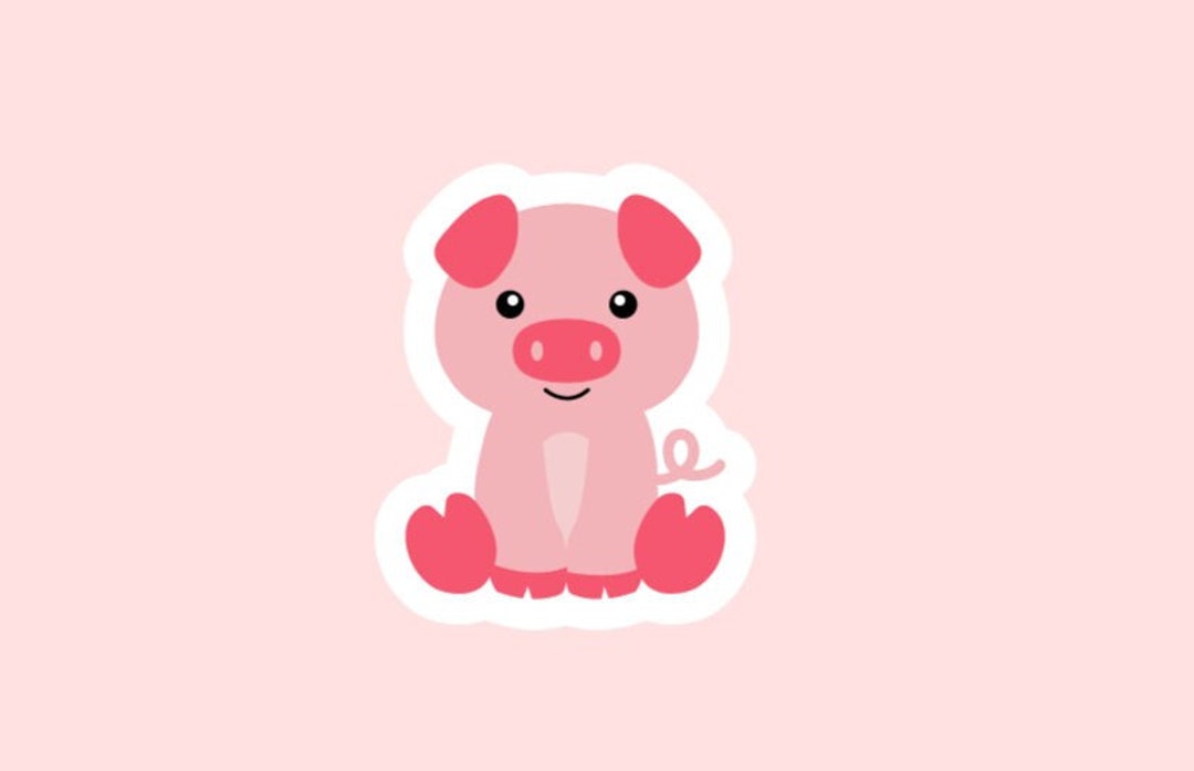 Pig Sticker ~ Waterproof ~ Laptop ~ Water Bottle ~ Decal ~ Gift Ideas ...