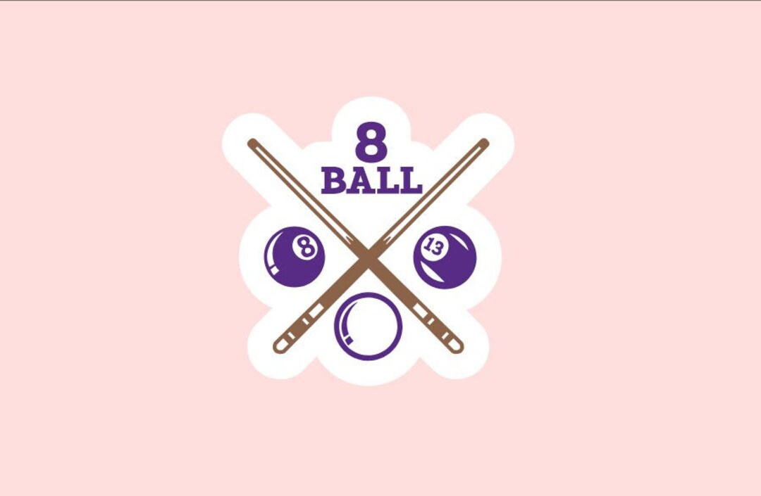 Billiards Sticker ~ Waterproof ~ Laptop ~ Water Bottle ~ Decal ~ Gift ...
