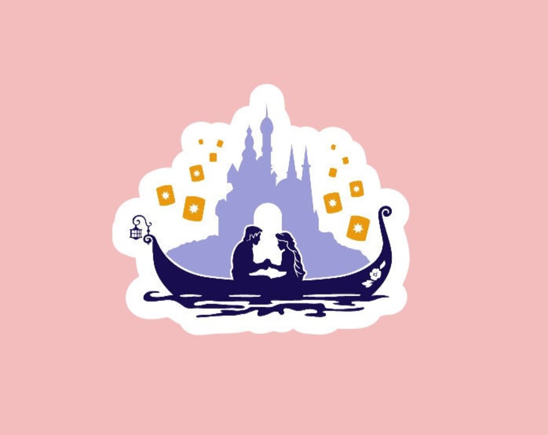 Tangled Sticker Waterproof Rapunzel Flynn Rider Couple Laptop Water ...