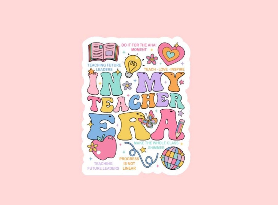 In My Teacher Era Sticker ~ Waterproof ~ Laptop ~ Water Bottle ~ Decal ...