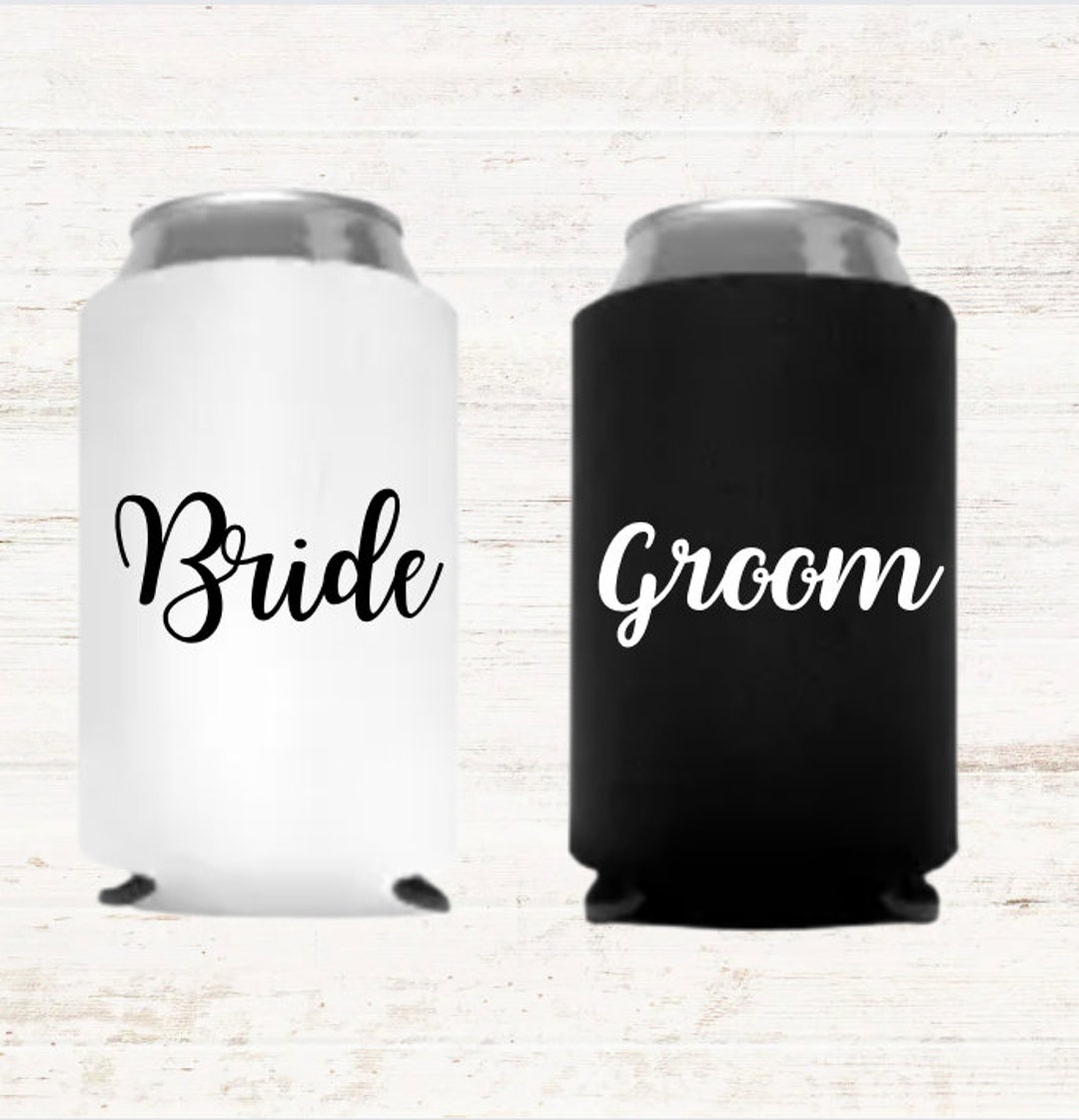 Bride and Groom Can Cooler ~ Wedding Koozie ~ Cozies ~ Wedding Season ...