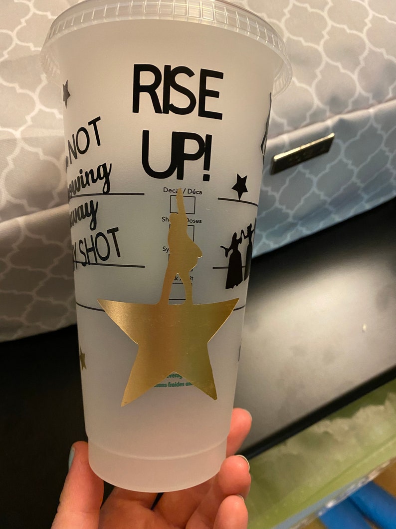 Hamilton Starbucks Cup Broadway Musical Cup Disney Cup - Etsy