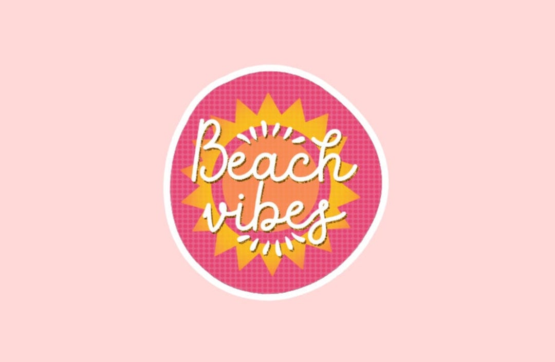 Beach Vibes Sticker ~ Waterproof ~ Laptop ~ Water Bottle ~ Decal ~ Gift ...
