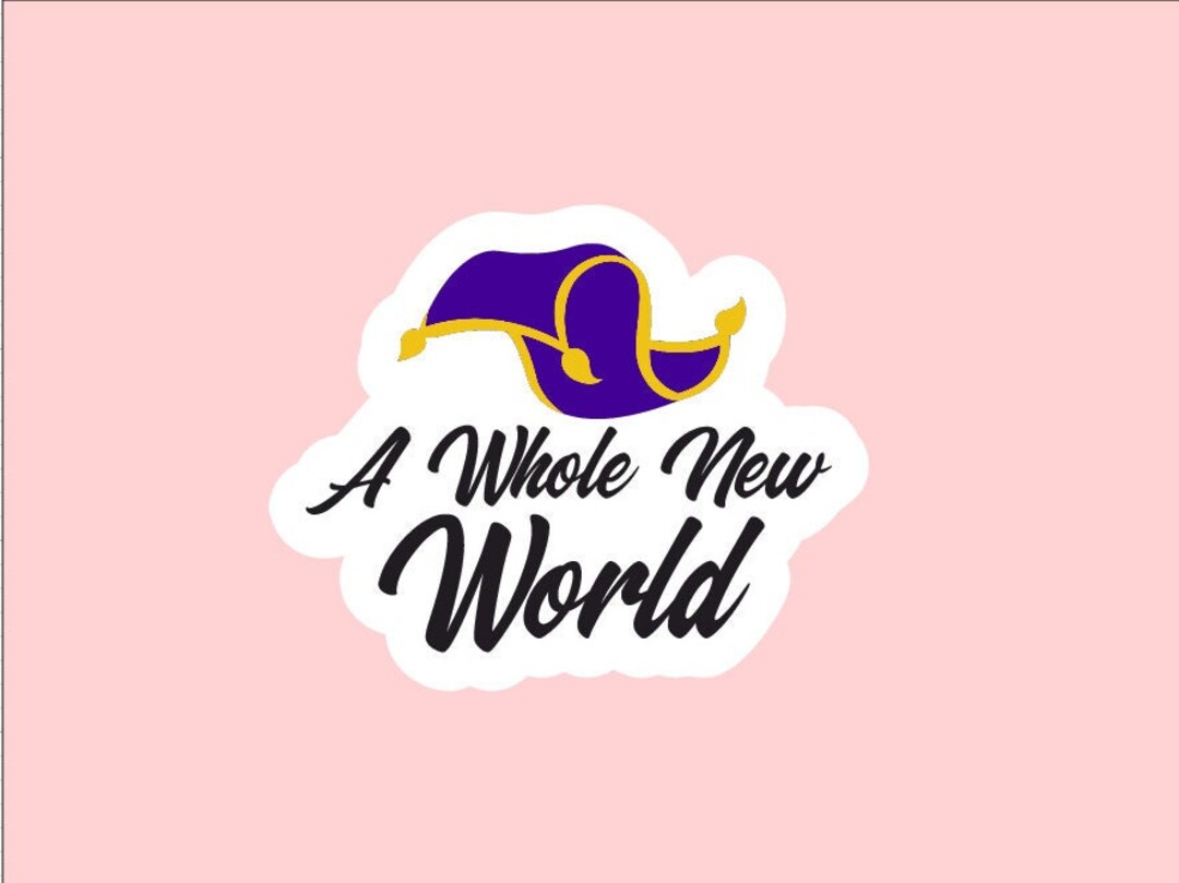 A Whole New World Sticker ~ Waterproof ~ Magic Carpet ~ Laptop ~ Water ...