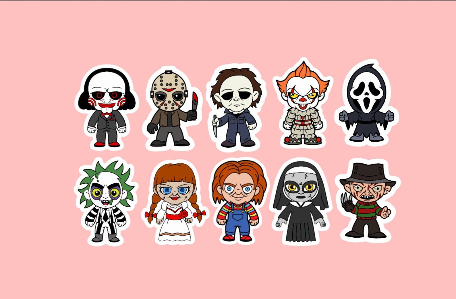Horror Movie Mini Sticker Halloween Sticker Scary Movie - Etsy