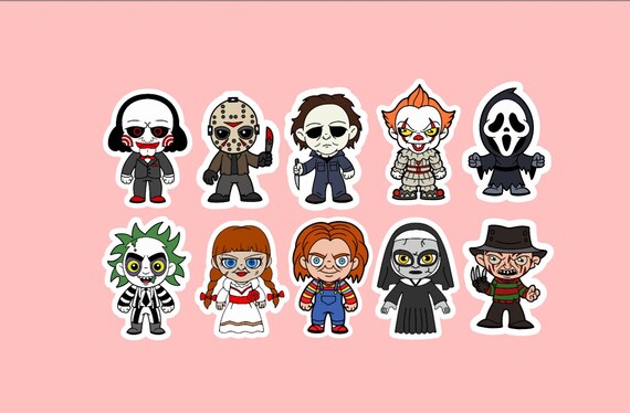 Horror Movie Mini Sticker Halloween Sticker Scary Movie - Etsy