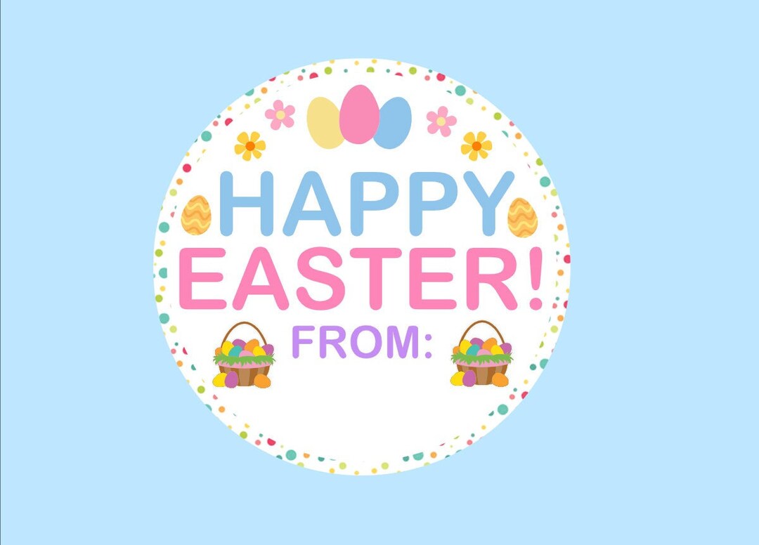 PRINTABLE Easter Gift Tag ~ Happy Easter ~ From/for Teachers ~ Students ...