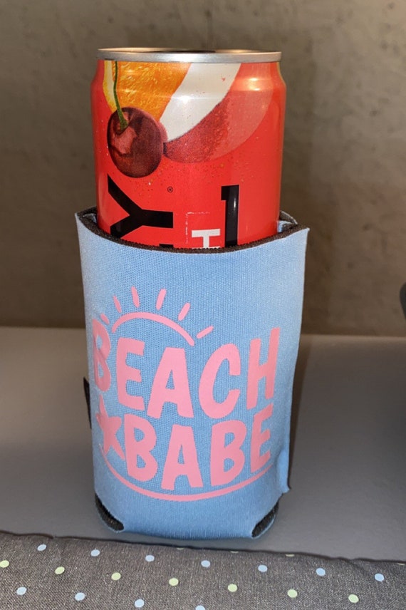 Beach Babe Can Holder Summer Koozie Vacation | Etsy