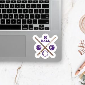 Billiards Sticker ~ Waterproof ~ Laptop ~ Water Bottle ~ Decal ~ Gift ...