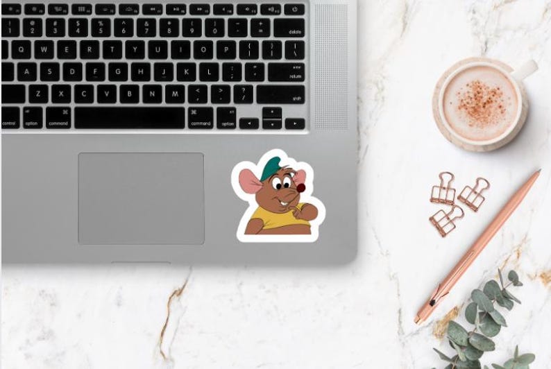 Gus Gus Sticker ~ Waterproof ~ Mice ~ Mouse ~ Sidekick ~ Thinking ...