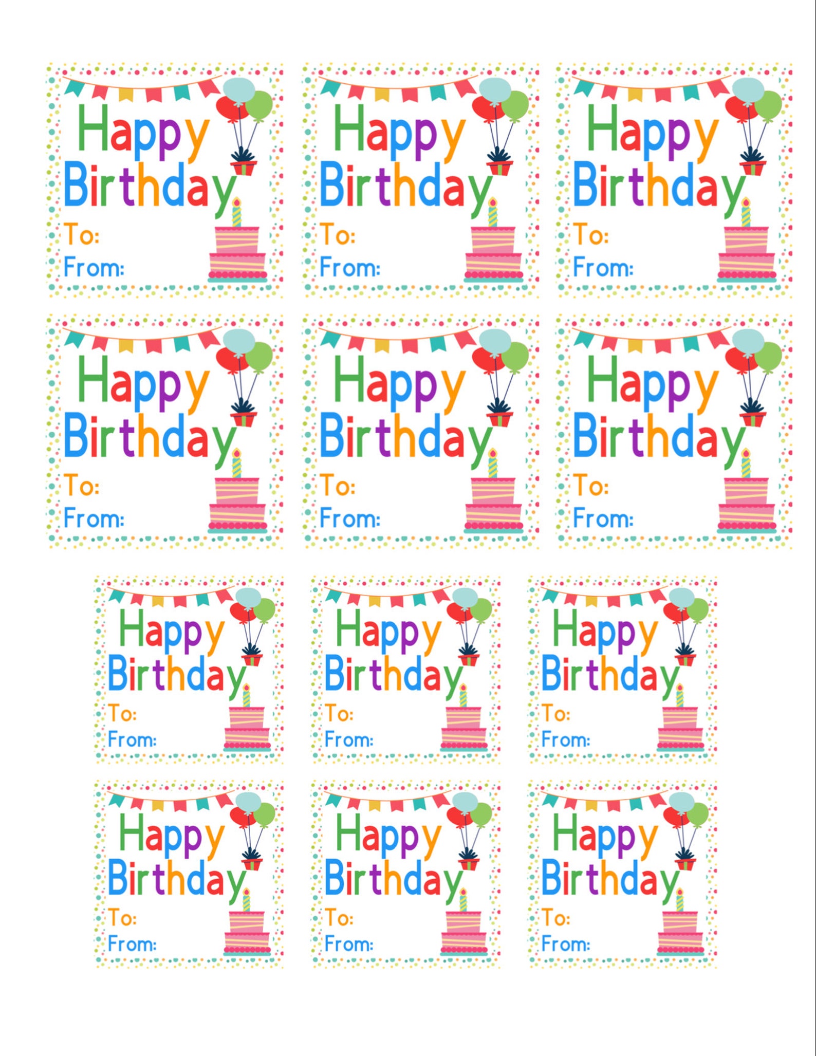 PRINTABLE Birthday Gift Tag, Custom Gift Tag, Personalized Gift Tag ...