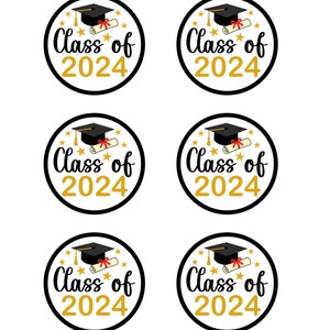 PRINTABLE Class of 2024 Gift Tag ~ Graduation ~ Label ~ Party ~ Instant ...