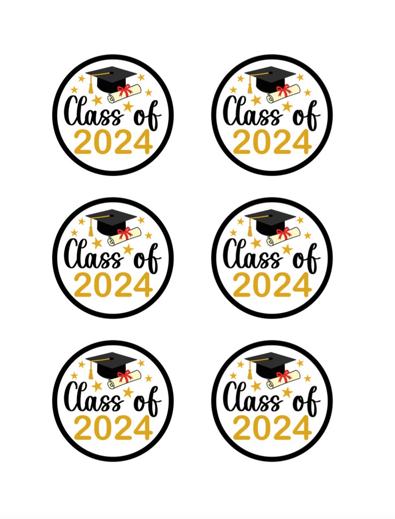 PRINTABLE Class of 2024 Gift Tag ~ Graduation ~ Label ~ Party ~ Instant ...