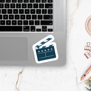 Clap Board Sticker ~ Waterproof ~ Laptop ~ Water Bottle ~ Decal ~ Gift ...