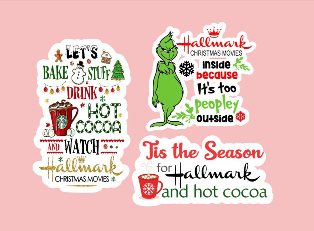 Hallmark Christmas Stickers, Holidays, Waterproof, for Laptops, Water ...